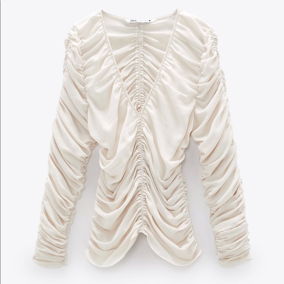 Zara | Tops | Zara Rushed Top | Poshmark